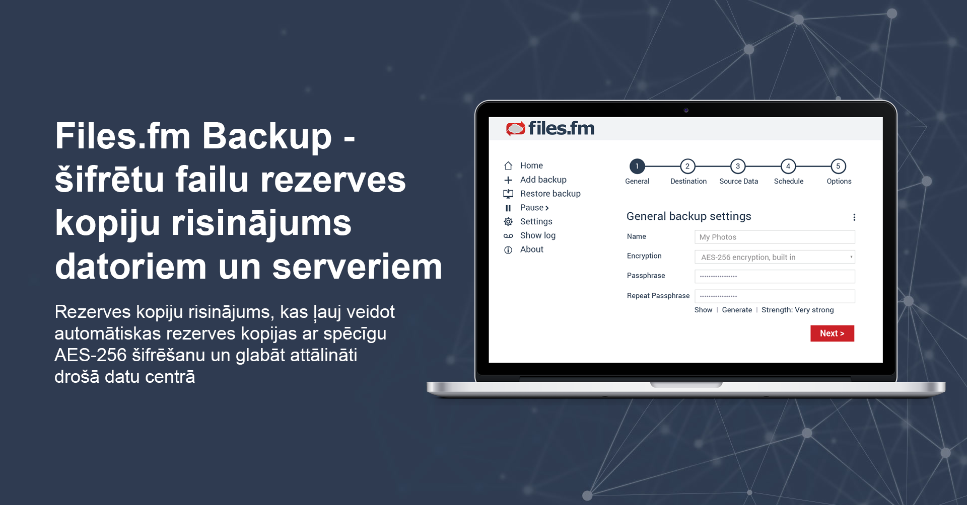 File Backup: rezerves kopiju risinājums datoriem, datubāzēm un serveriem